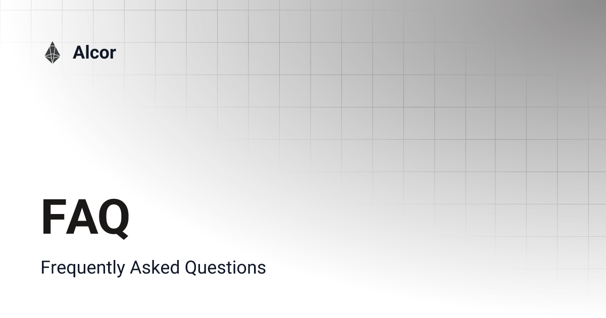 FAQ | Alcor